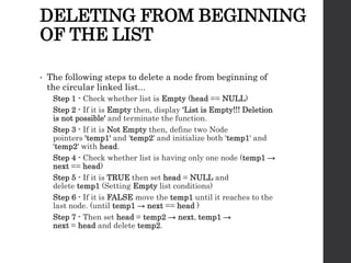 Circular linked list | PPTX