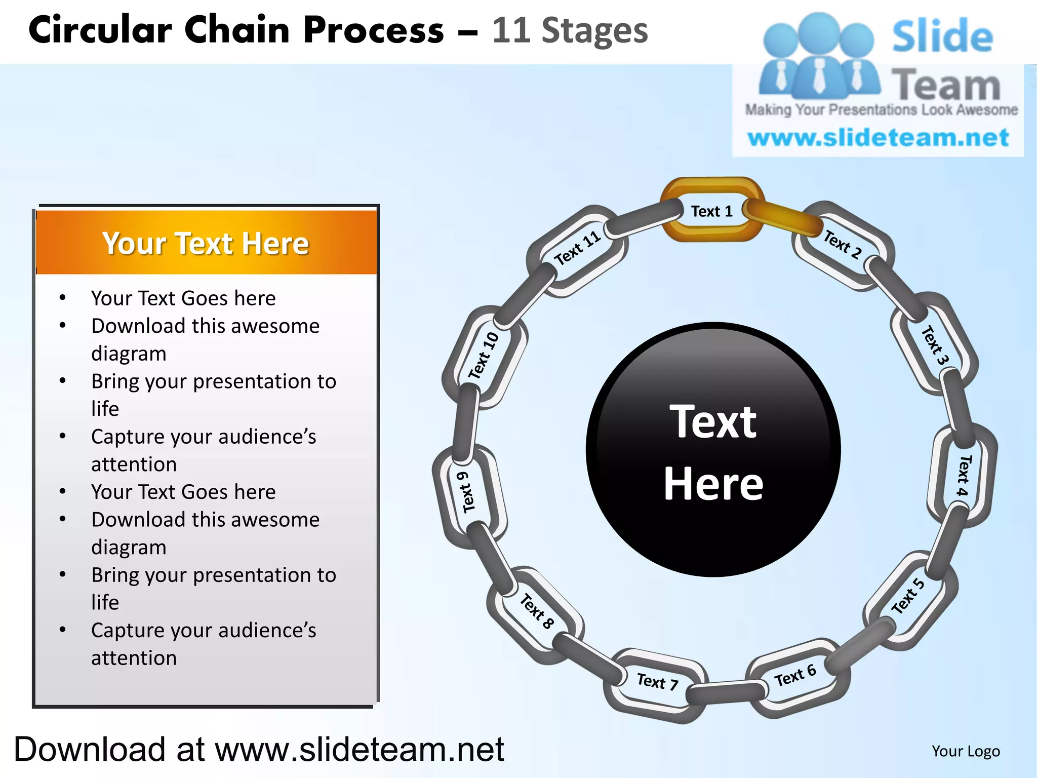 Circular links of chains pieces weakest link process 11 stages ...