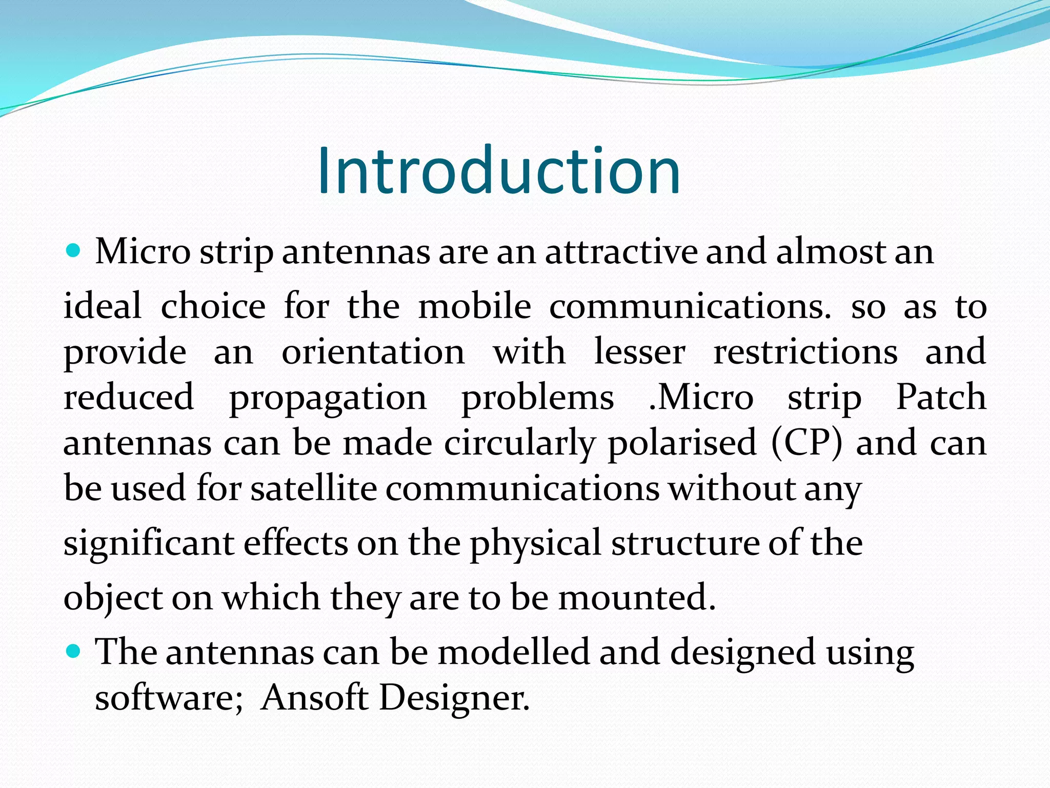 Circularly polorised microstrip patch | PPTX