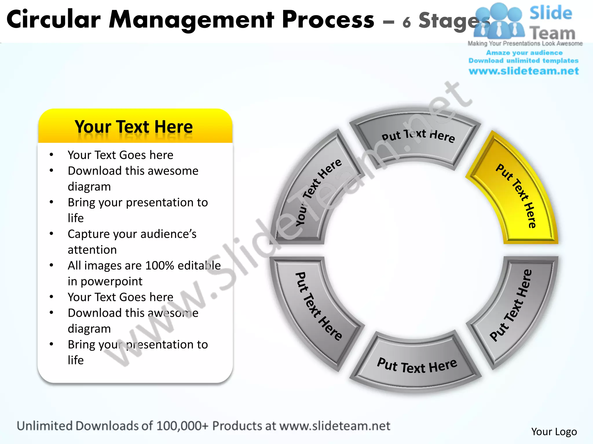 Circular management process 6 stages powerpoint templates 0712 | PDF