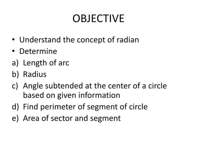 Circular measure.ppt | Physics | Science