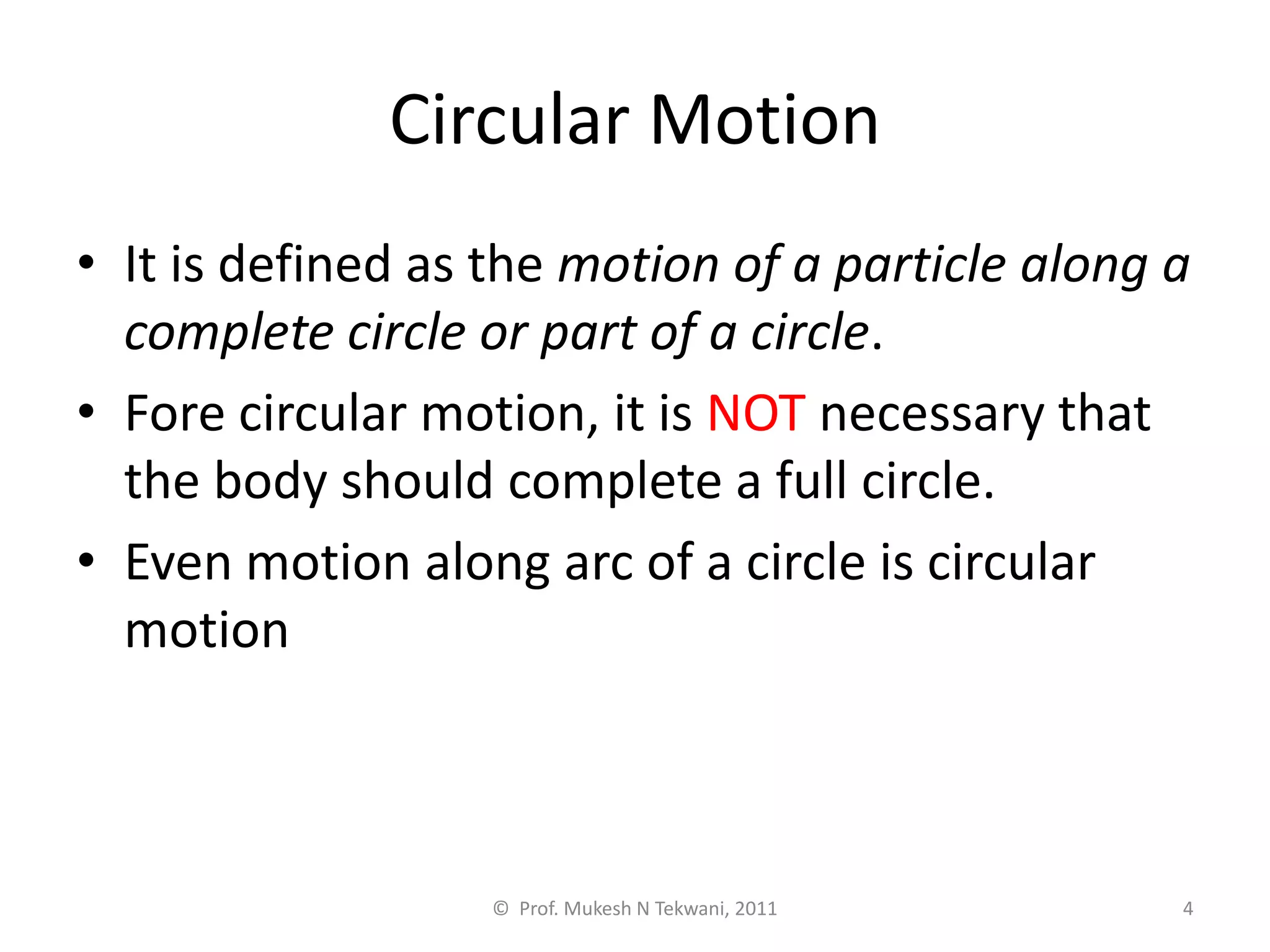 Circular motion | PPSX