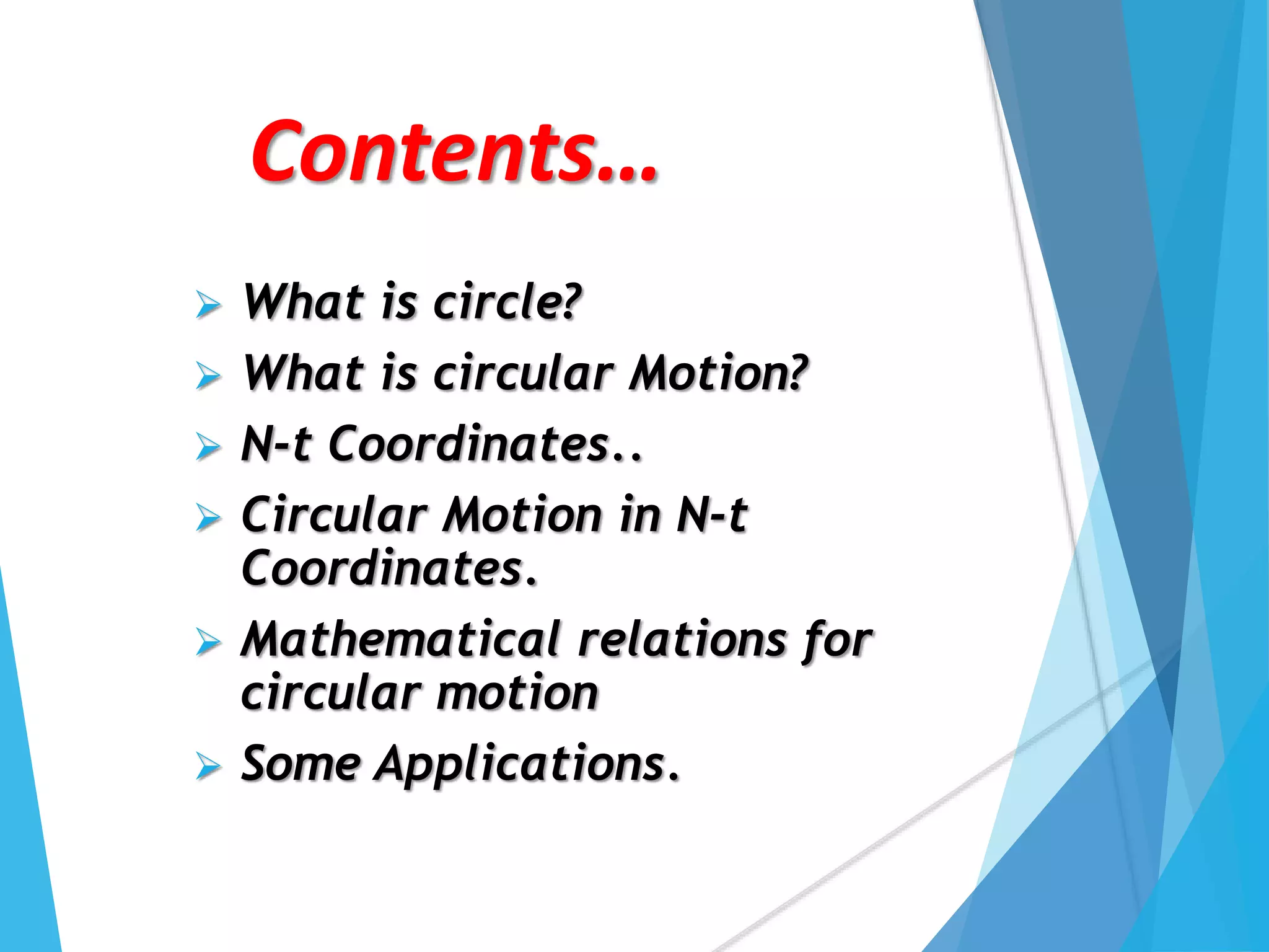 Circular motion | PPTX | Physics | Science