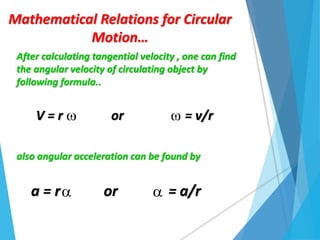 Circular motion | PPTX | Physics | Science