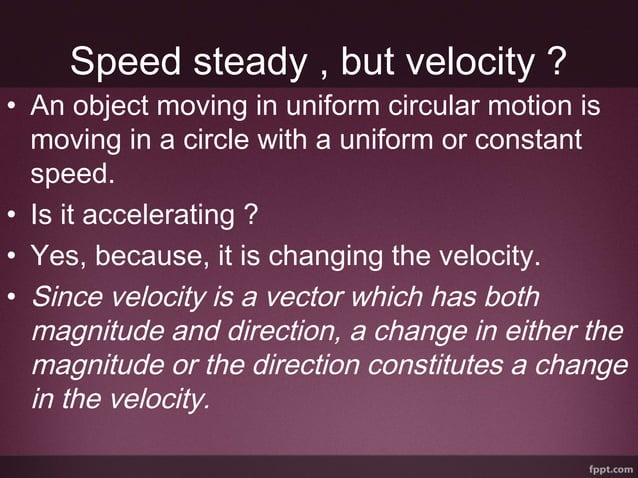 Circular motion | PPT | Physics | Science