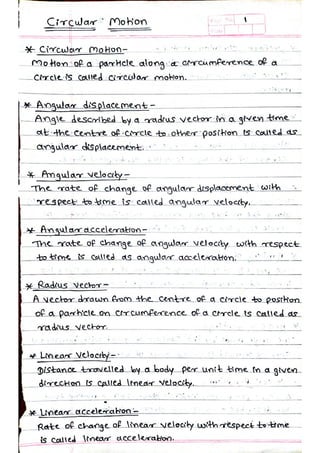 Circular Motion | PDF | Physics | Science