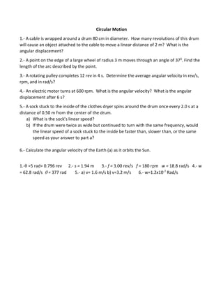 Circular motion problems ucm | PDF