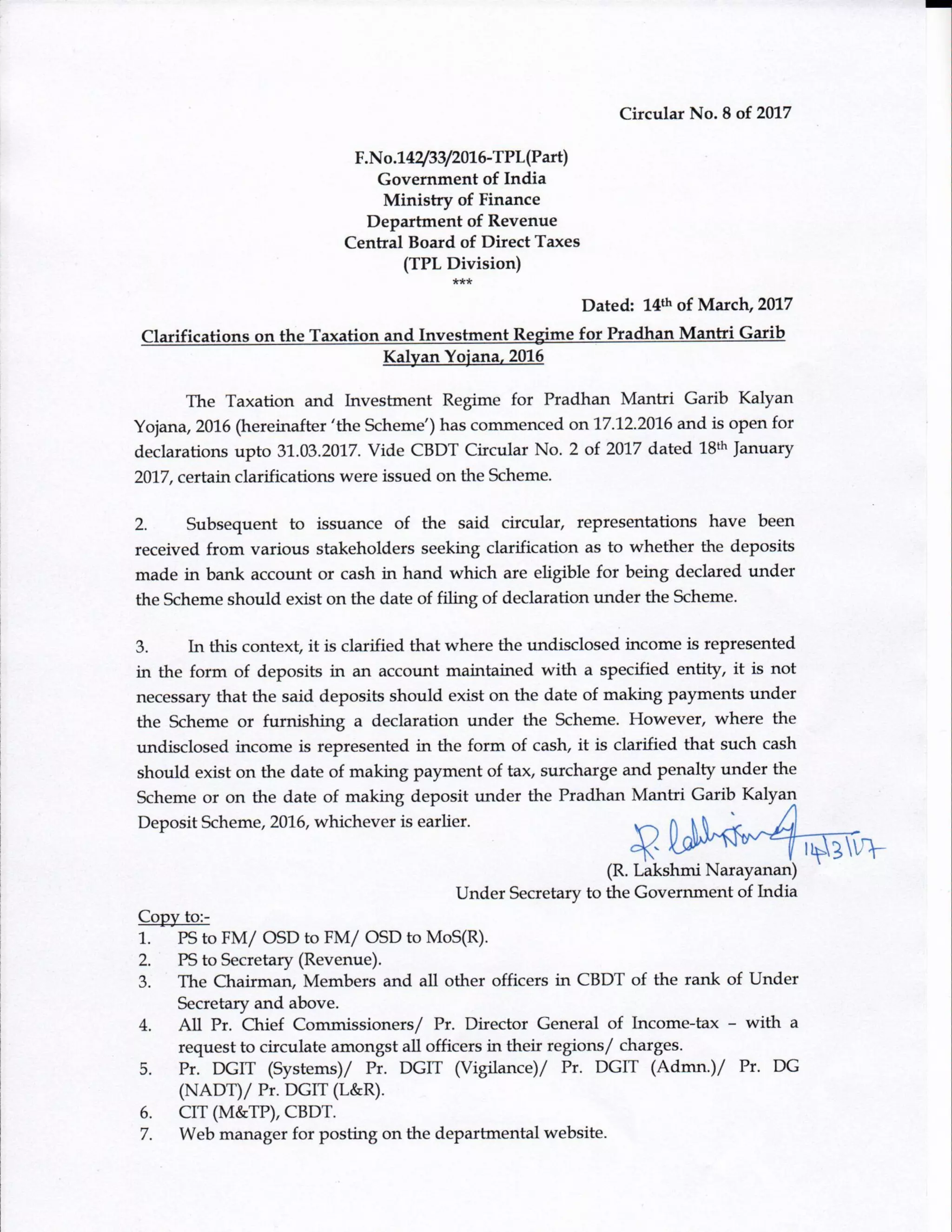 CBDT Circular no 8 of 2017 | PDF