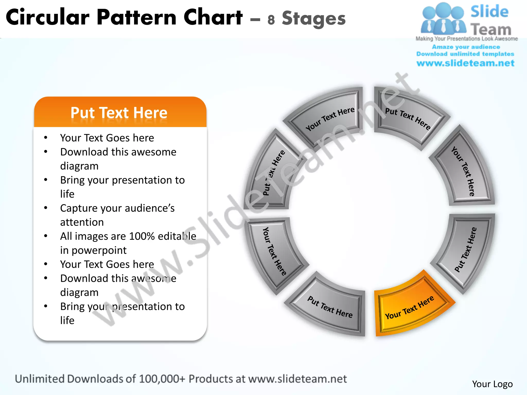 Circular pattern chart 8 stages powerpoint templates 0712 | PDF ...