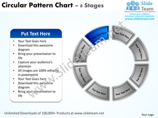 Circular pattern chart 8 stages powerpoint templates 0712 | PDF ...