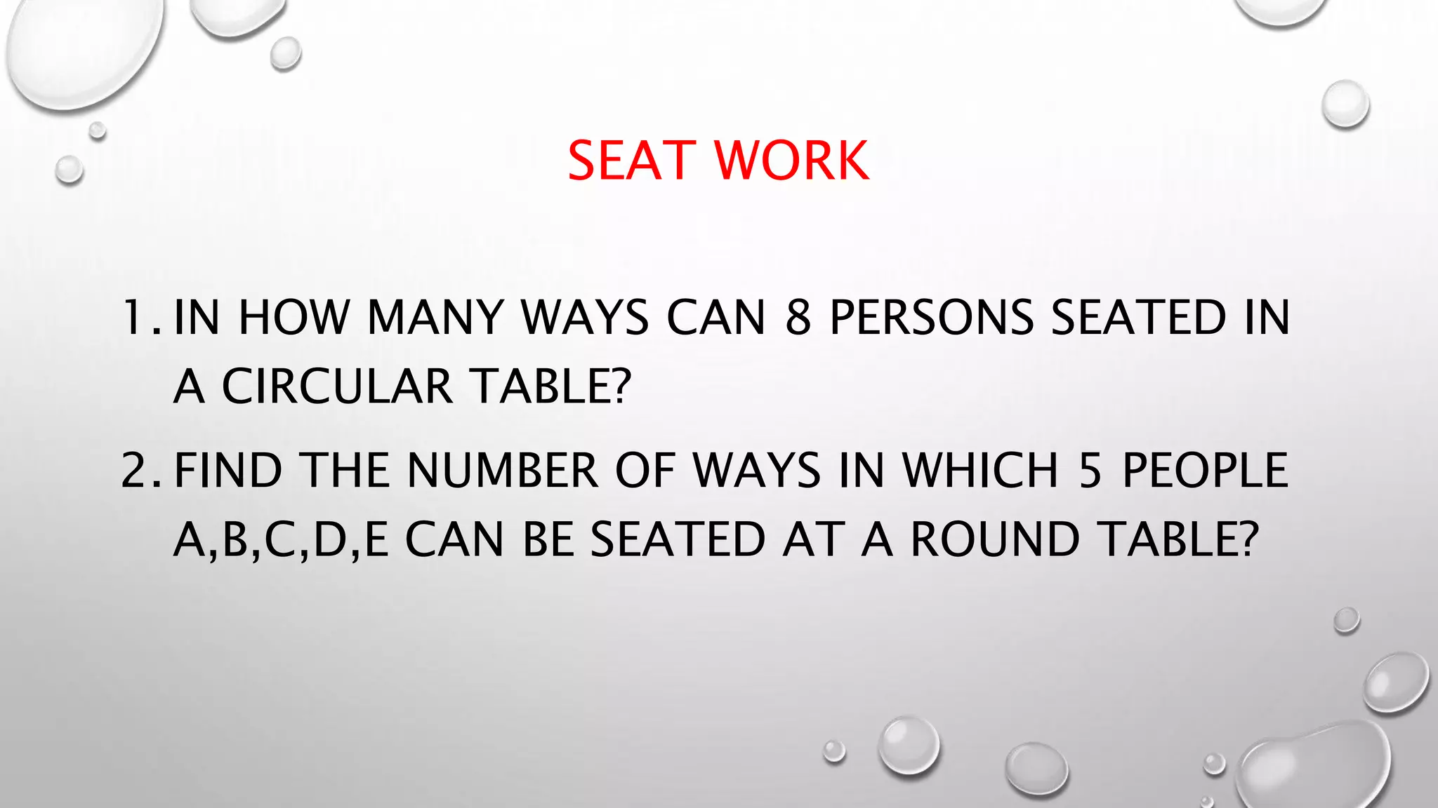 Circular permutation | PPTX