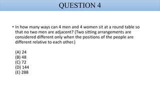 CIRCULAR PERMUTATION QUESTIONS AND LOGIC | PPTX