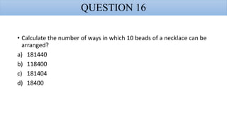 CIRCULAR PERMUTATION QUESTIONS AND LOGIC | PPTX