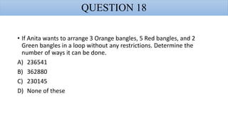 CIRCULAR PERMUTATION QUESTIONS AND LOGIC | PPTX