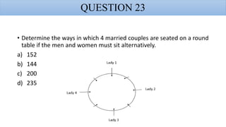 CIRCULAR PERMUTATION QUESTIONS AND LOGIC | PPTX