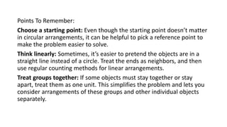 CIRCULAR PERMUTATION QUESTIONS AND LOGIC | PPTX