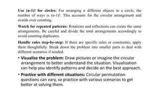 CIRCULAR PERMUTATION QUESTIONS AND LOGIC | PPTX