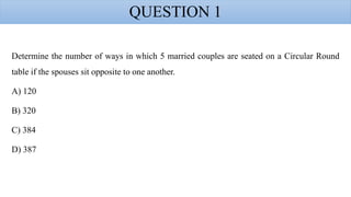 CIRCULAR PERMUTATION QUESTIONS AND LOGIC | PPTX