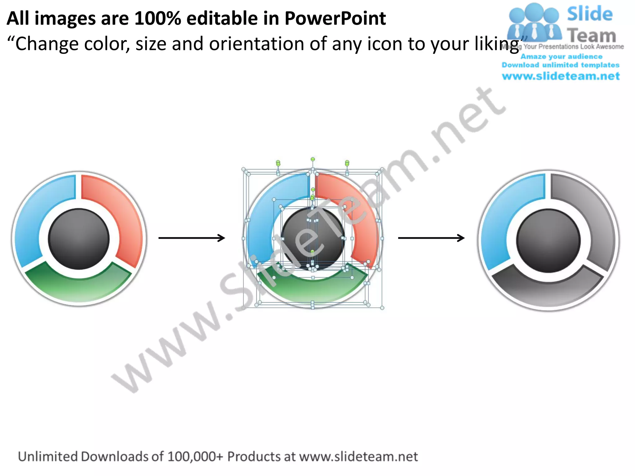 Circular plan chart 3 stages powerpoint templates 0712 | PDF