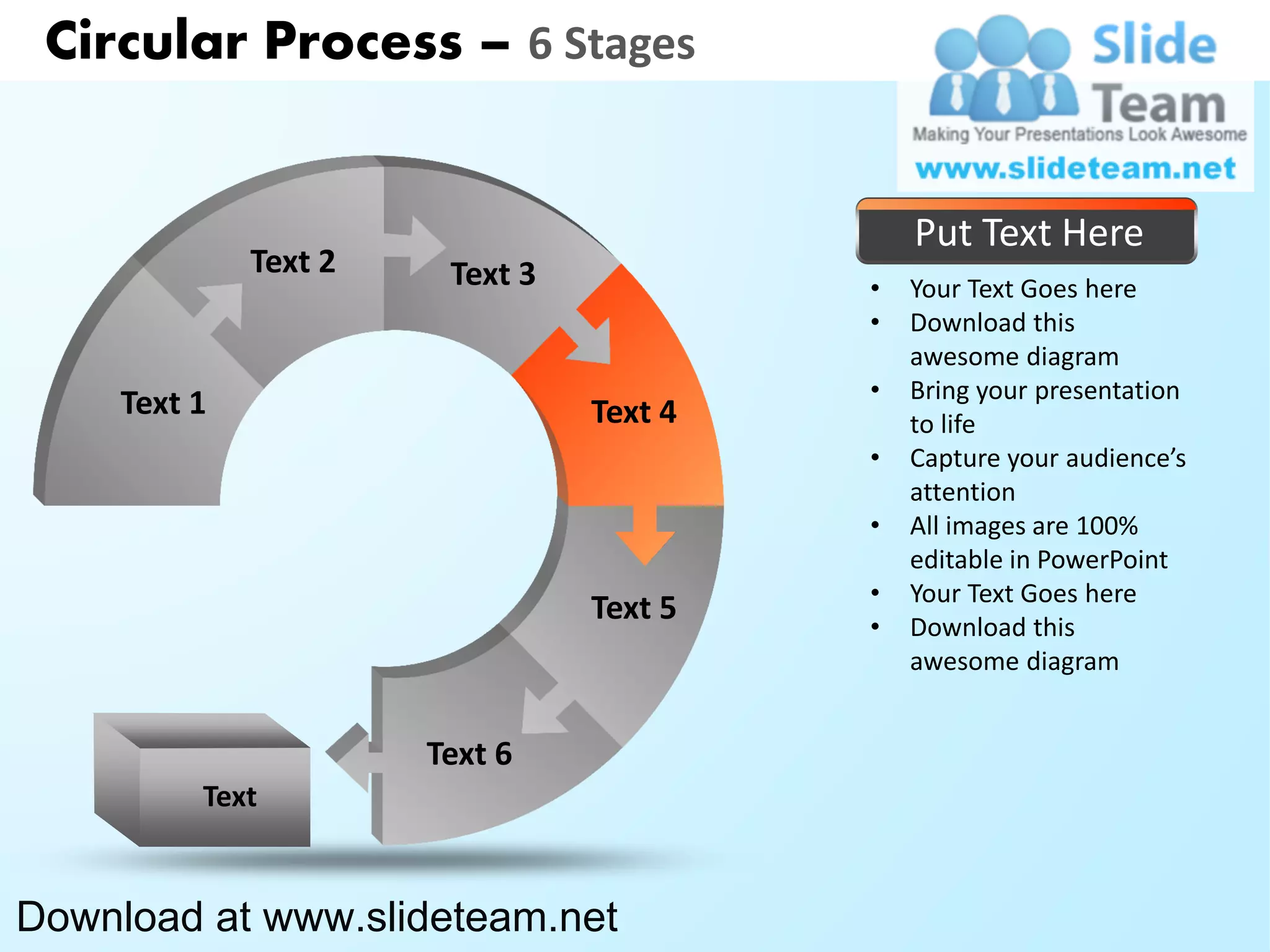 Circular process 6 stages powerpoint diagrams and powerpoint templates ...