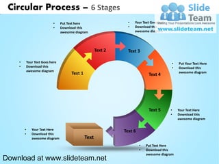 Circular process 6 stages powerpoint diagrams and powerpoint templates ...