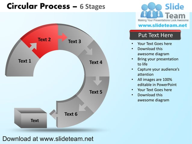 Circular process 6 stages powerpoint diagrams and powerpoint templates ...