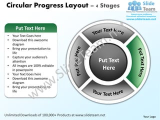 Circular progress layout 4 stages powerpoint templates 0712 | PDF ...