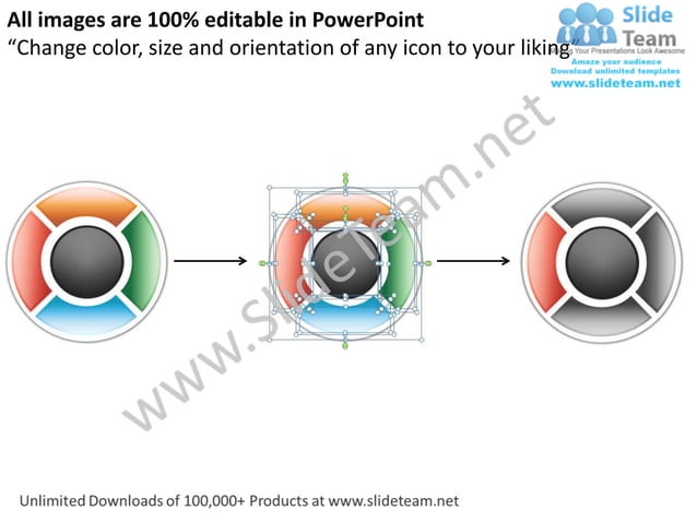 Circular progress layout 4 stages powerpoint templates 0712 | PPT
