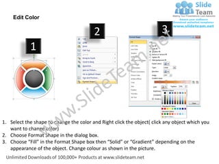 Circular progress layout 4 stages powerpoint templates 0712 | PPT