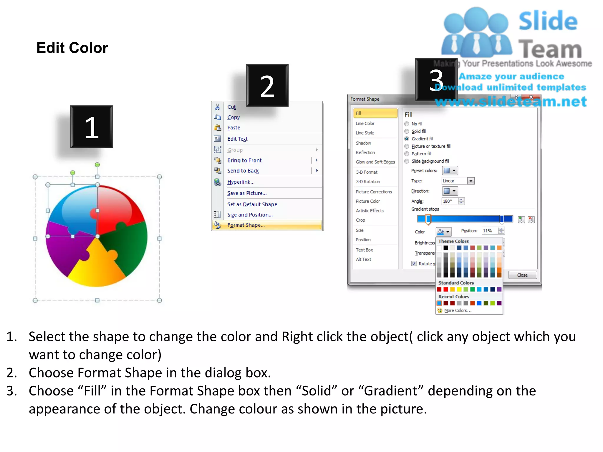 Circular puzzle 5 pieces powerpoint presentation slides ppt templates | PDF