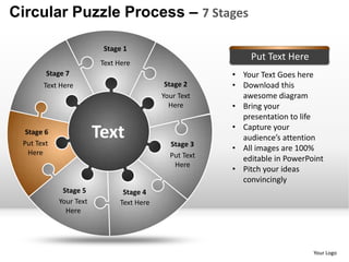 Circular puzzle 7 stages powerpoint presentation templates | PPTX