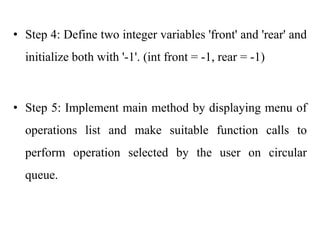 Circular queue | PPTX