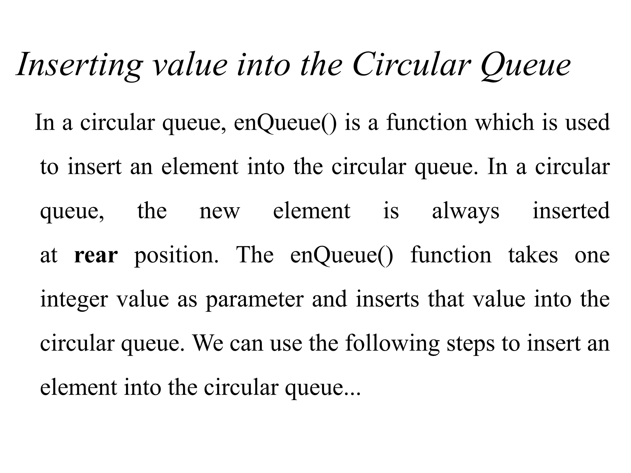 Circular queue | PPTX