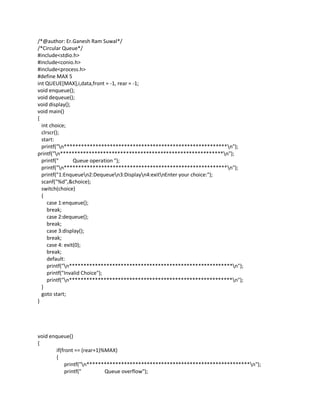 Circular queue | PDF