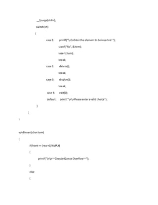 Circular queue | DOCX