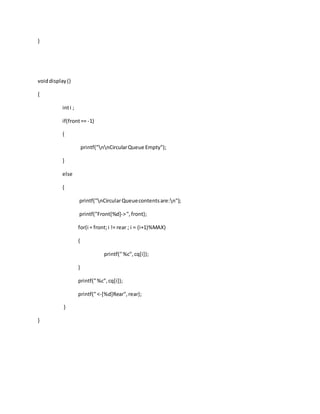 Circular queue | PDF