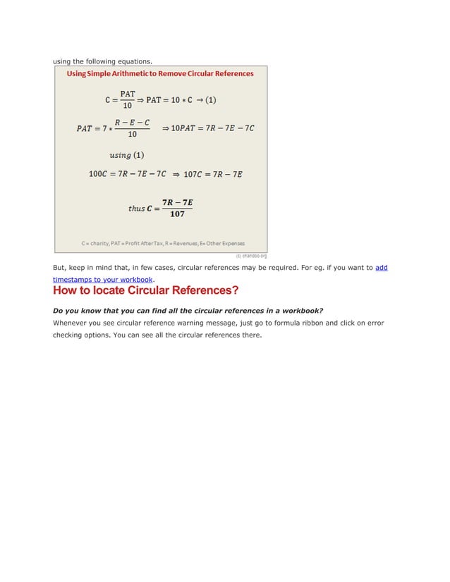 Circular reference | PDF