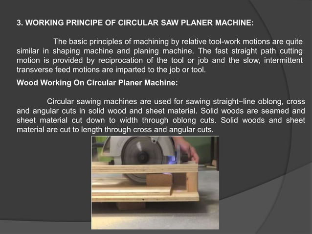Wood Working on Circular Saw Planer Machine.pptx