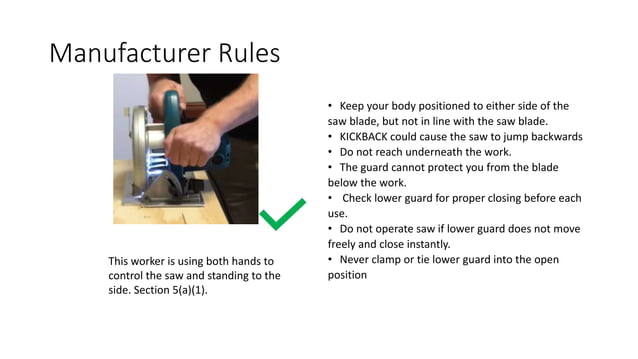 Circular saw safety 2021 | PPTX | Woodworking | Arts and Crafts