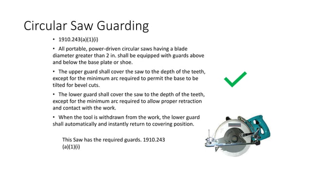 Circular saw safety 2021 | PPTX | Woodworking | Arts and Crafts