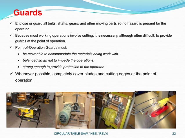 Circular Table Saw.pptx | Woodworking | Arts and Crafts