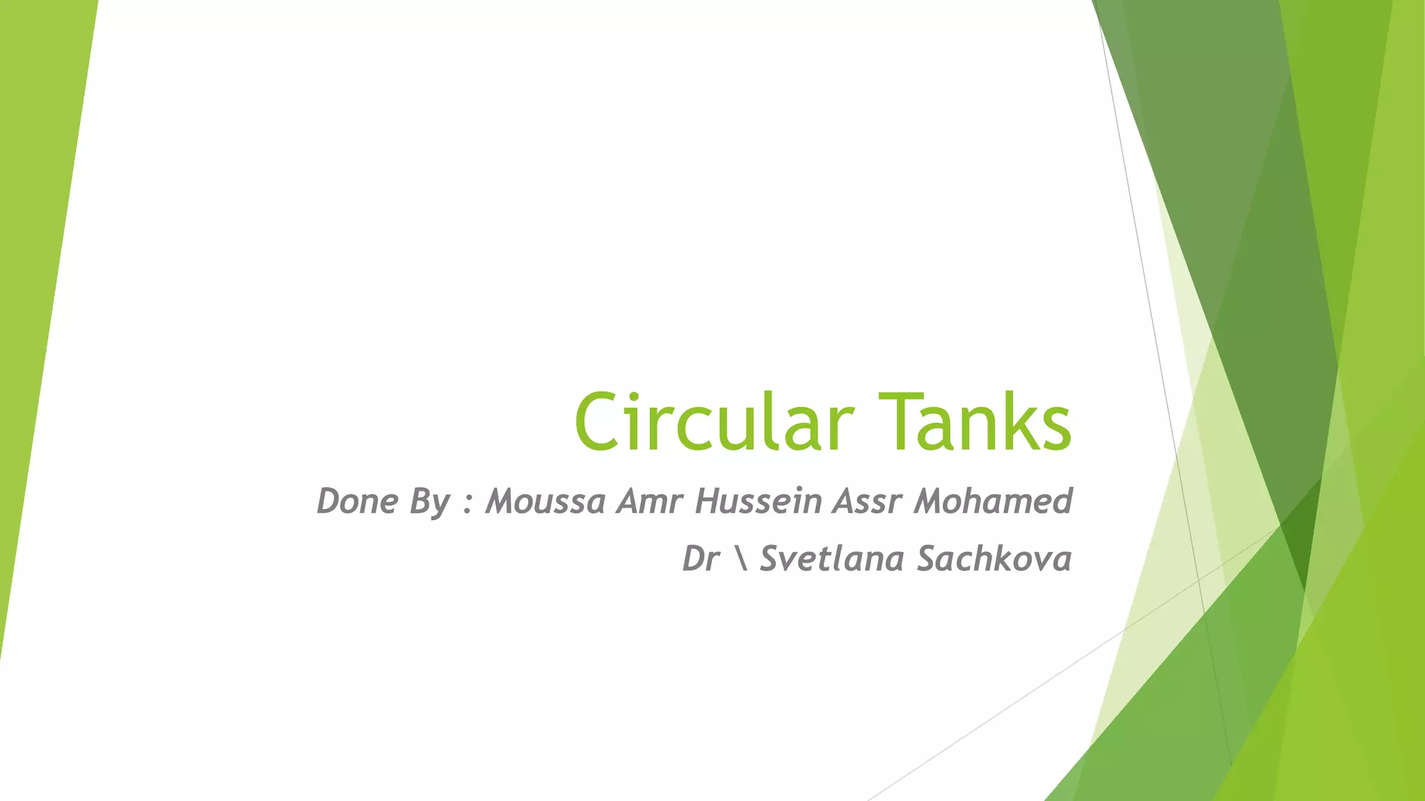 Circular tanks | PPT