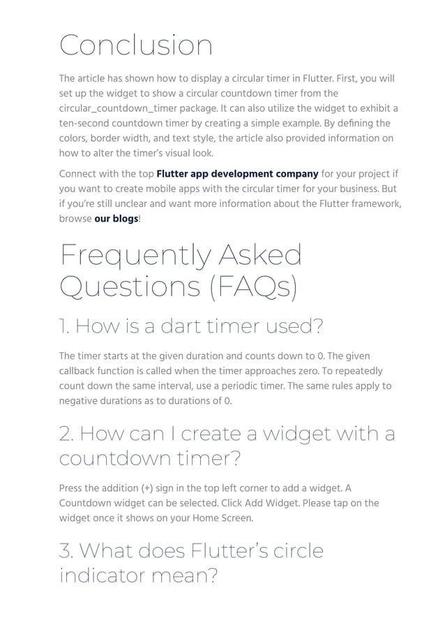 Circular Timer In Flutterpdf
