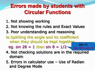 Circular (trigonometric) applications | PPTX