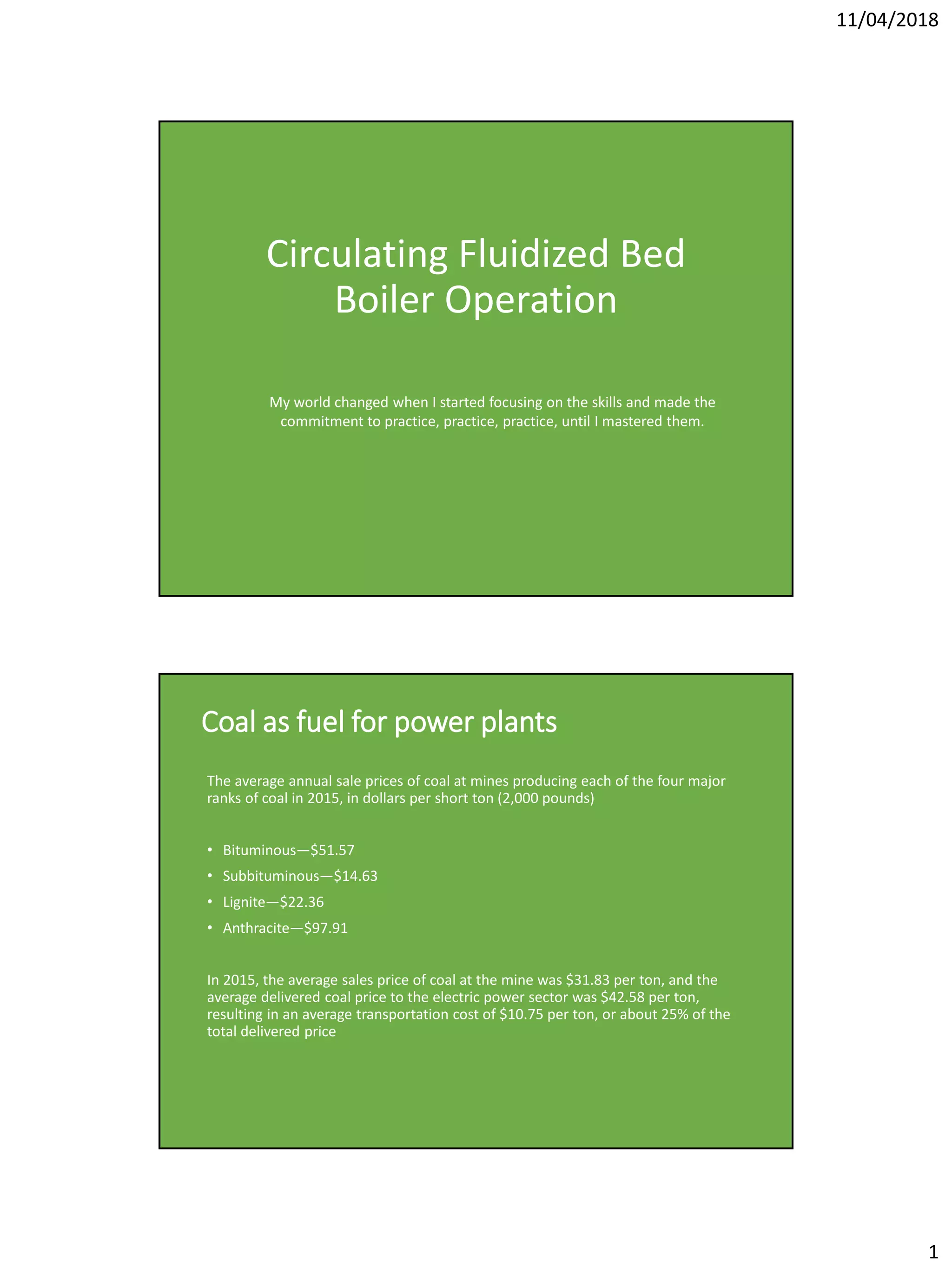 Circulating Fluidized Bed Boiler (cfb) training module | PDF