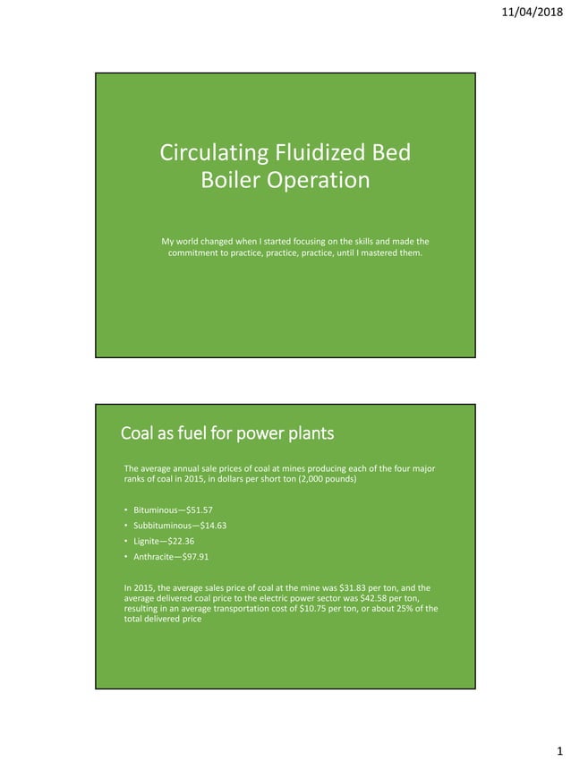 Circulating Fluidized Bed Boiler (cfb) training module | PDF