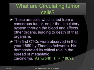 Circulating tumor cells | PPTX