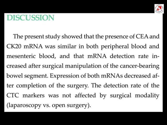 Circulating tumor cells in crc | PPT