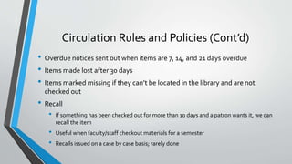Circulation and User Reports: A Brief Overview | PPTX