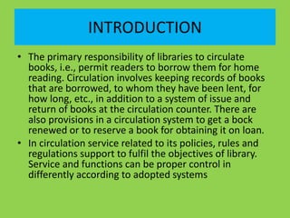 Circulation control presentation new | PPTX
